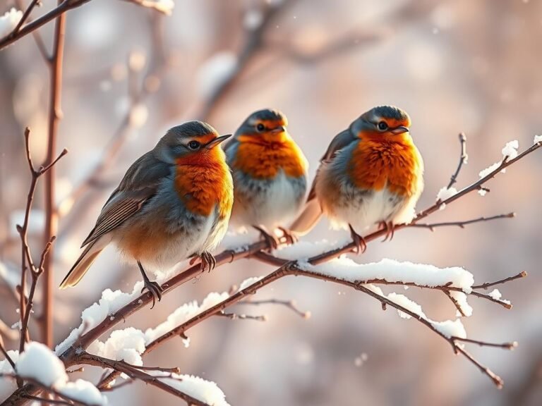 Enchanting Winter Birds Blanketed in Snow
