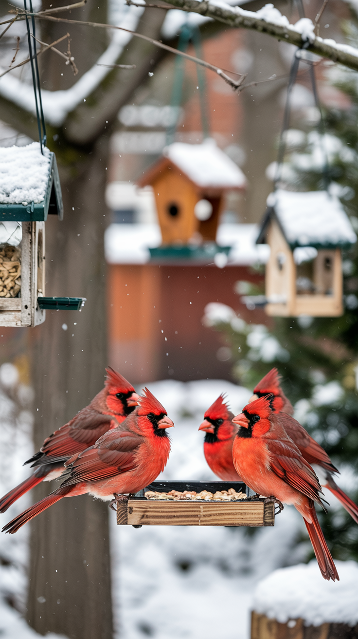 Enchanting Winter Birds Blanketed in Snow