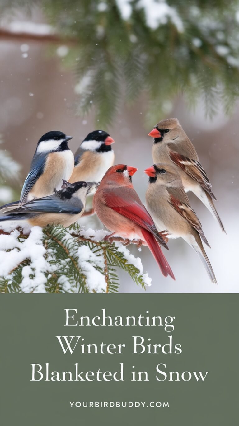 Enchanting Winter Birds Blanketed in Snow
